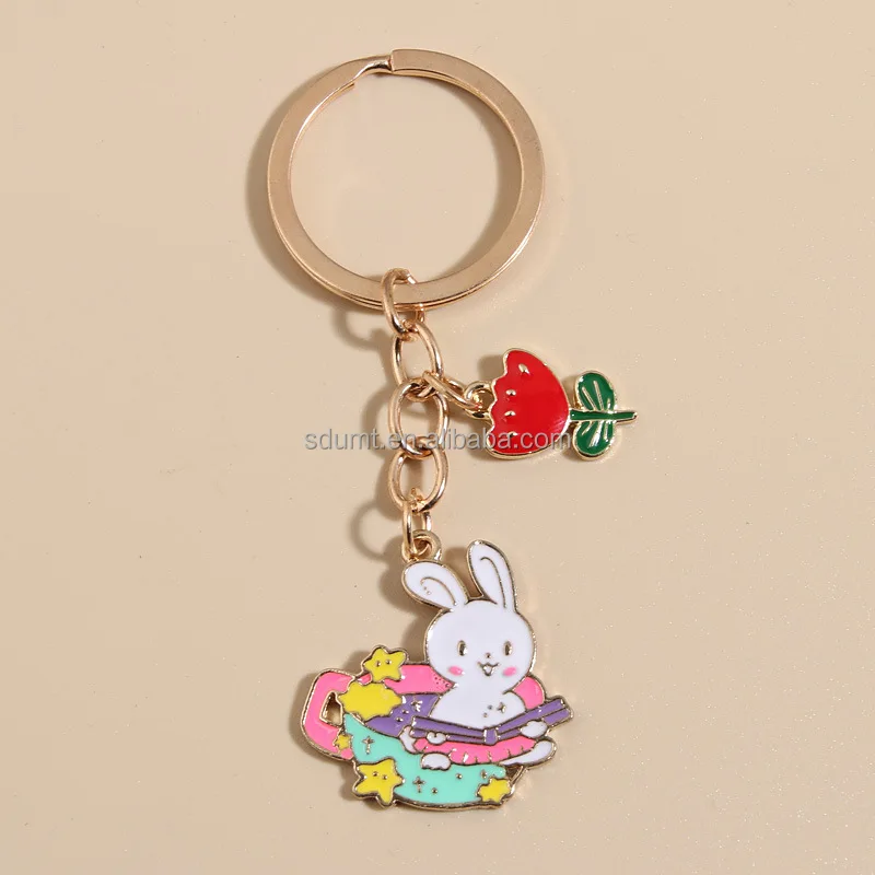 Cute Keychain Cat Heart Balloon Key Ring Enamel Key Chains Friendship ...