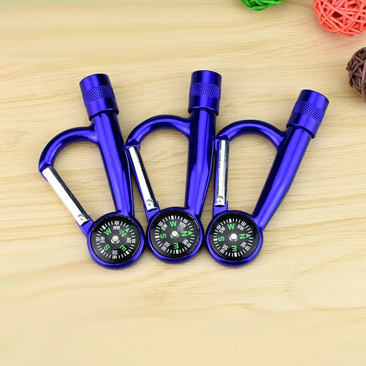Multifunction Metal Carabiner Compass Torch For Outdoor Adventure ...