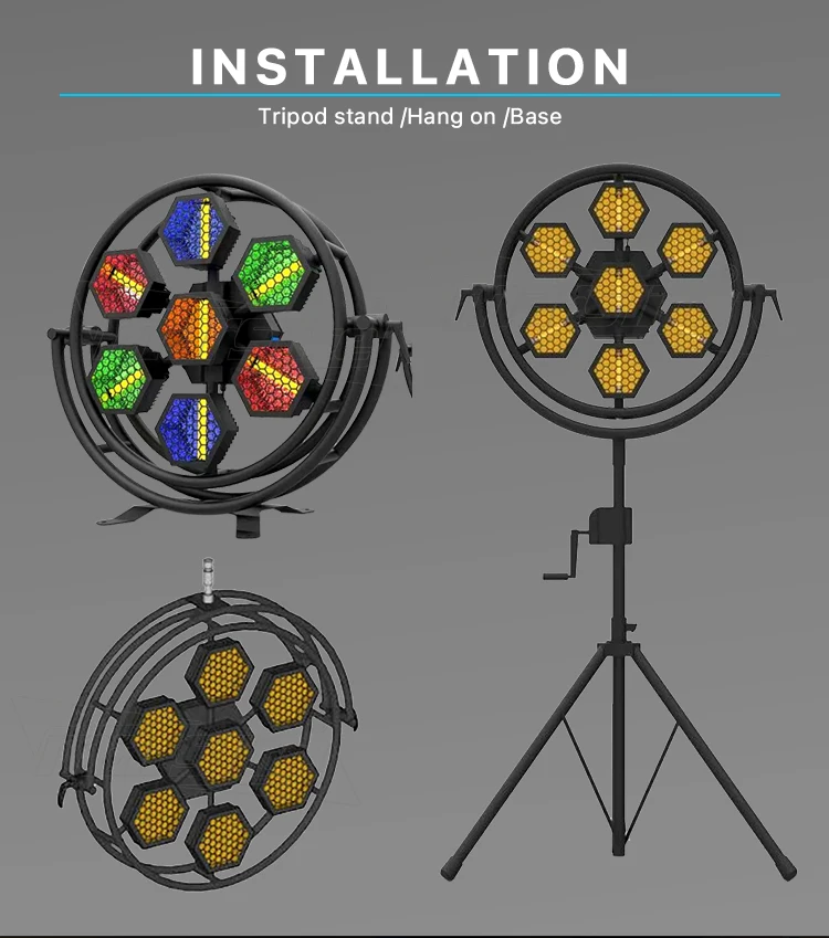 Portman Lights 7x60w Warm White+rgb Retro Stage Light Dmx Atomic ...