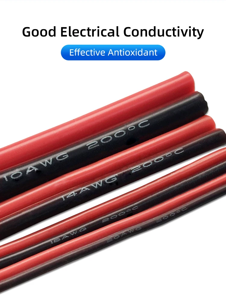 Red And Black 2 Core Silicone Parallel Wire 12awg 14awg 16awg 18awg ...