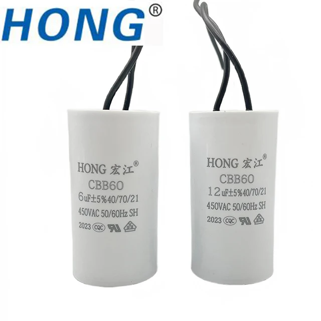 Ac Capacitor Cbb60 Washing Machine Capacitor 6uf~100uf/450v Water Pump Motor Running Capacitor ...