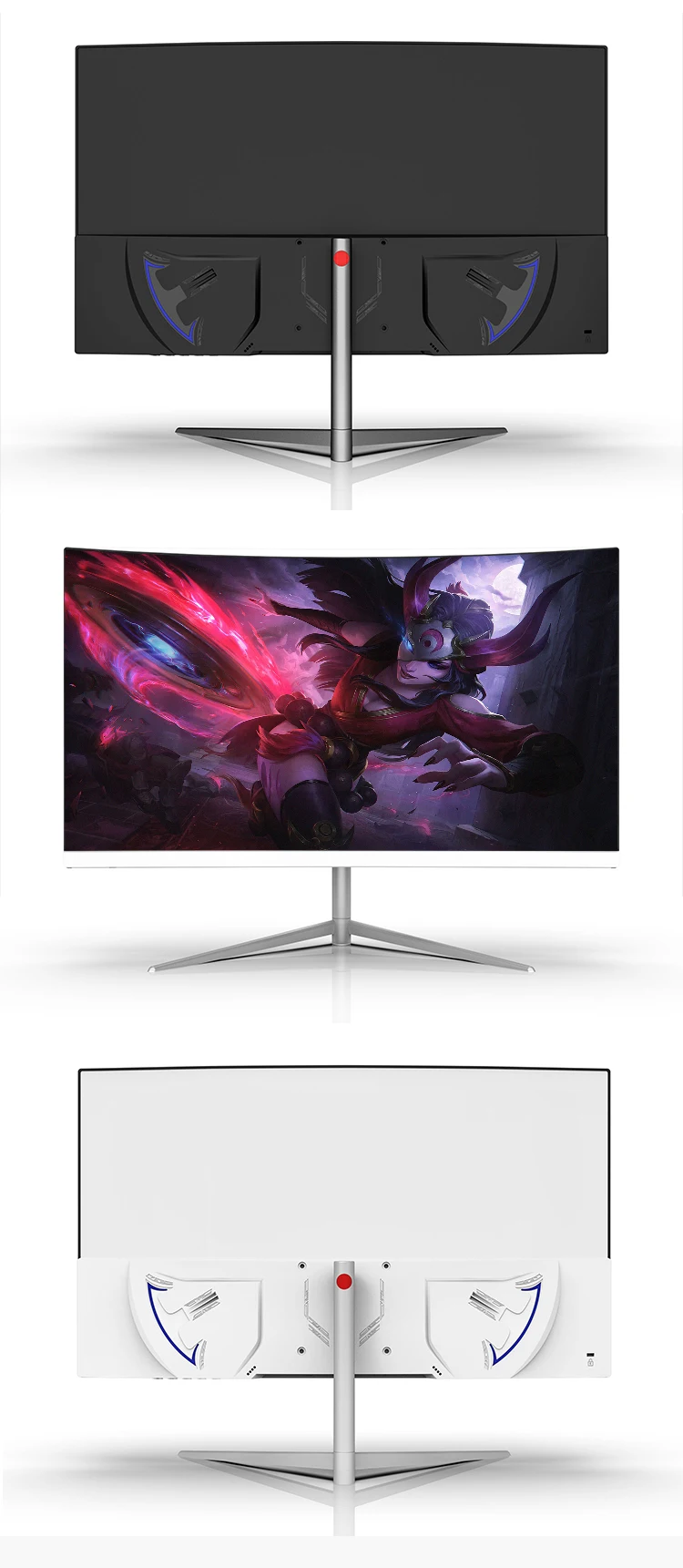 27-Inch High Performance Curved Panel PC Gaming Monitor 4K/2K 1080P ...