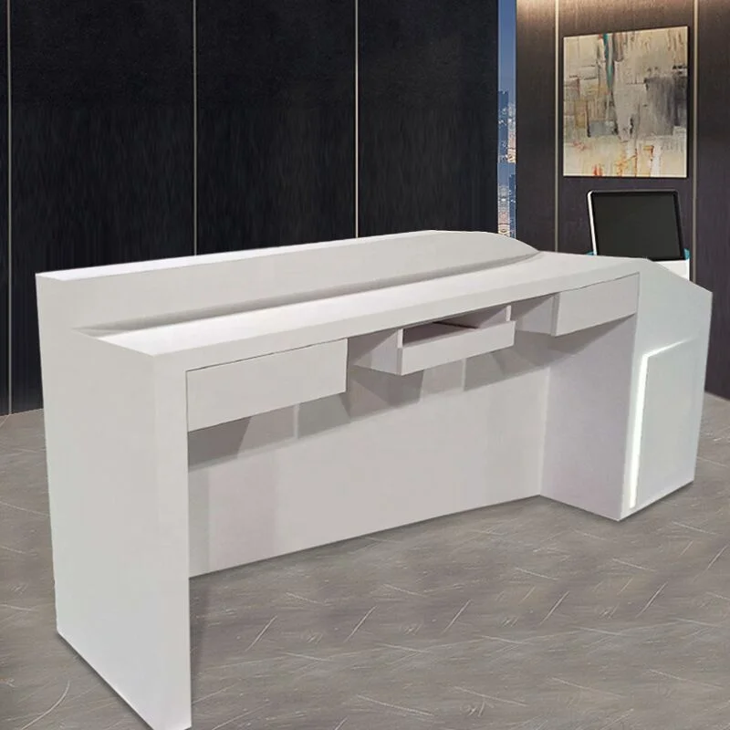 Image Meja Resepsionis Front Counters Table New Design With Monitor ...