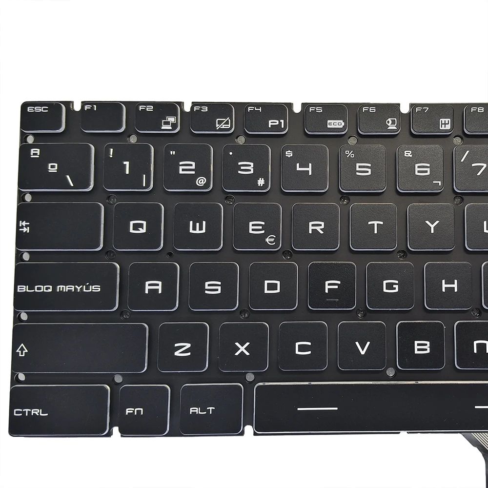 Sp Spanish With Rgb Laptop Keyboard For Msi Ge65 Ms-17e Gp75 Gp63 Gs75 ...