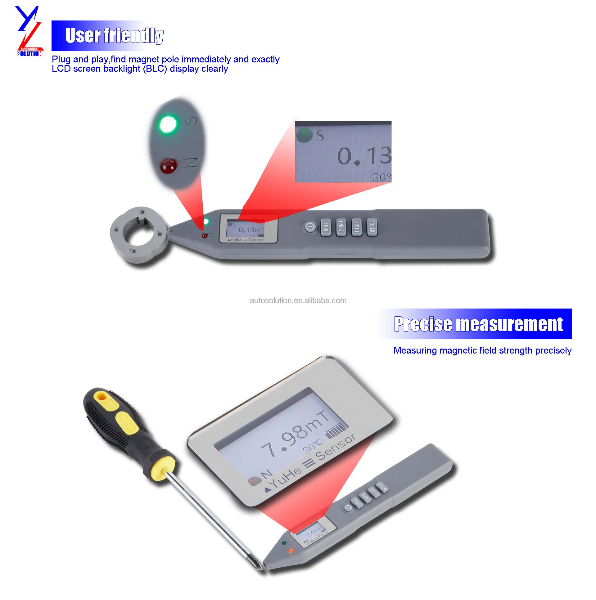 User-Friendly Handheld 2500mT Magnetic Field Meter for EMF Detection ...