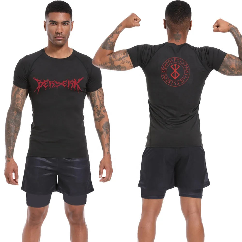 Anime Berserk Guts Compression Shirt Men Fitness Quick Dry Rash Guard ...