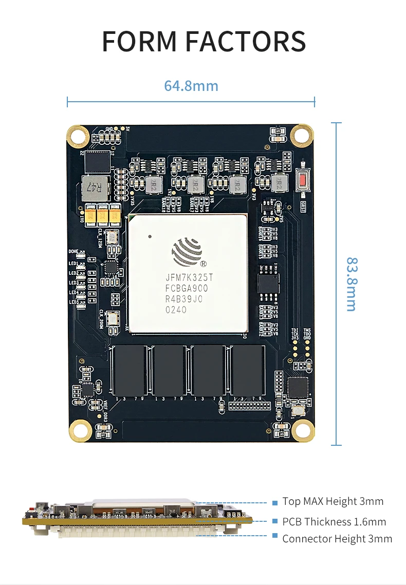 FUDAN MICRO PZ-F7325T-SOM FPGA Development Board - Stable Performance