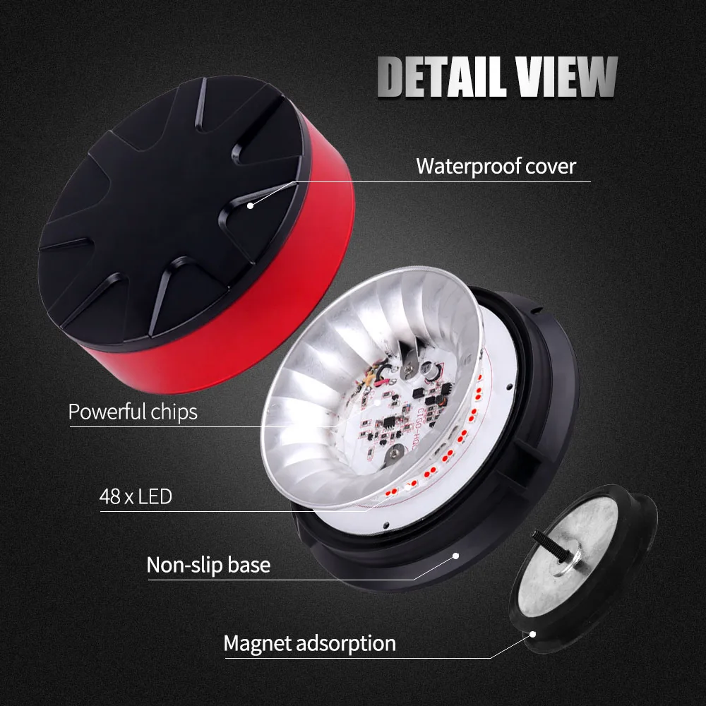 Mini LED Blue Rotating Ambulance Emergency Strobe Warning Beacon Light ...