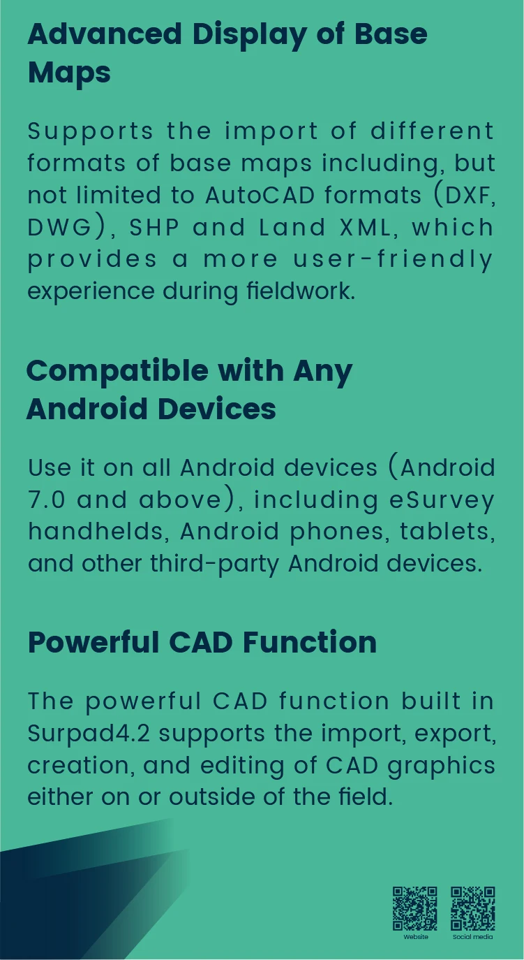 Esurvey Surpad 4.2 אנדרואיד חזק נתונים אוסף מדידות תוכנה Gnss Rtk שדה מיפוי תכנית App - Buy ...