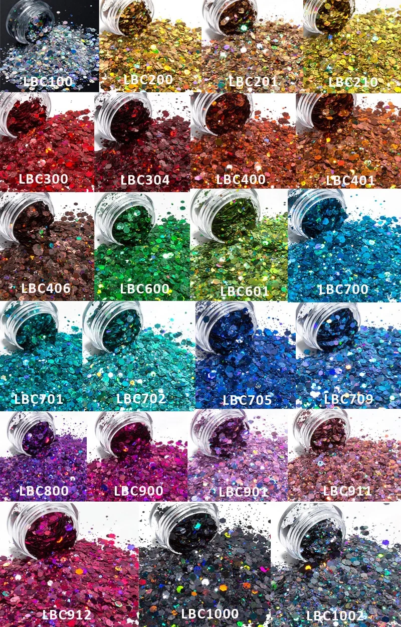Hexagon Bulk Chunky Glitter Decoration Wholesale Make Up Glitter Powder ...