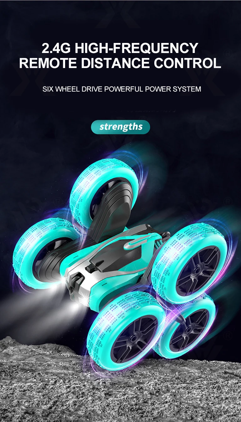 Chengji Rc Stunt Car Double Side Driving 360 Rotation Multifunctional ...