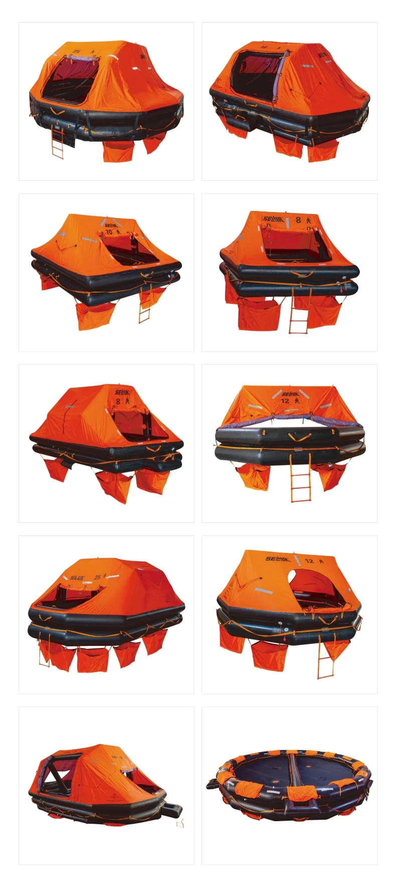 Cheap Throw-over Board Inflatable Life Raft CCS/EC MED Certificate 6/8 ...