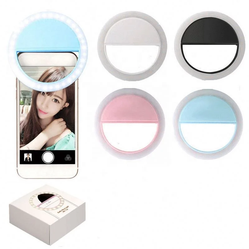 Selfie Led Ring Flash Lumiere Telephone Lens Portable Led Mobile Phone ...