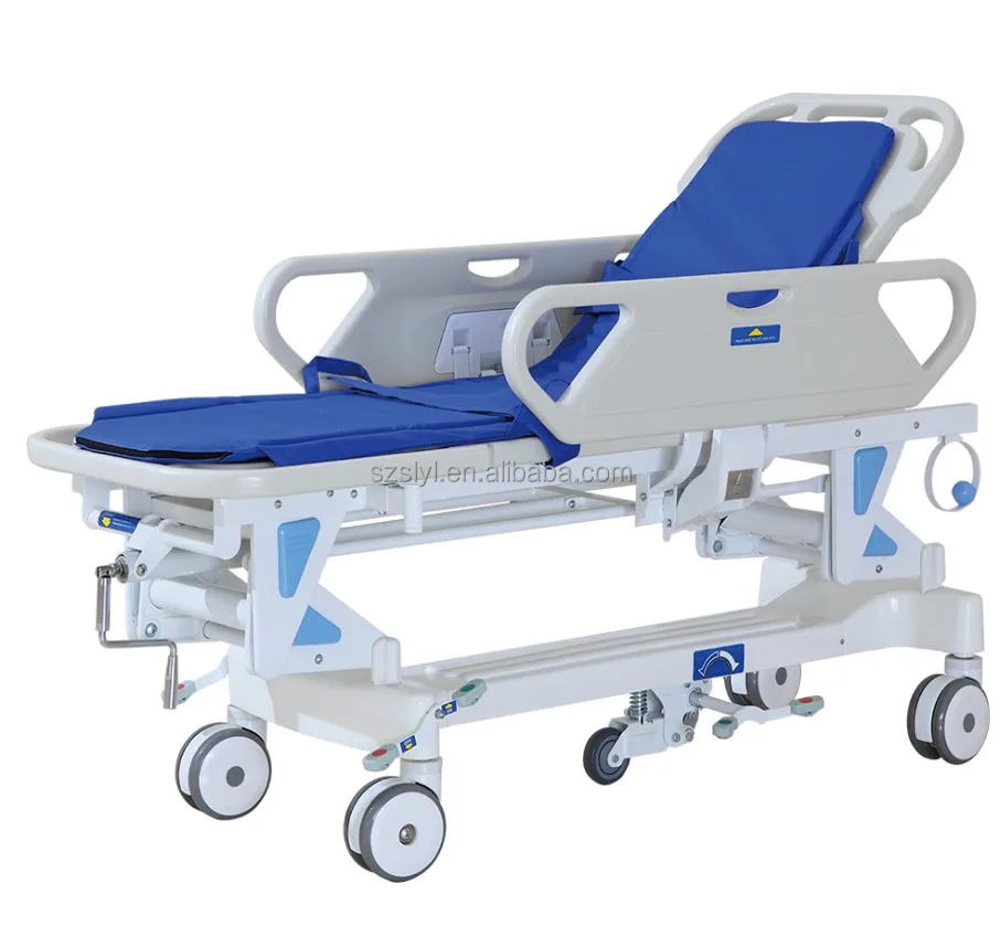 Hospital Emergency Transfer Trolley Clinical Manual Transfer Cart - Buy ...