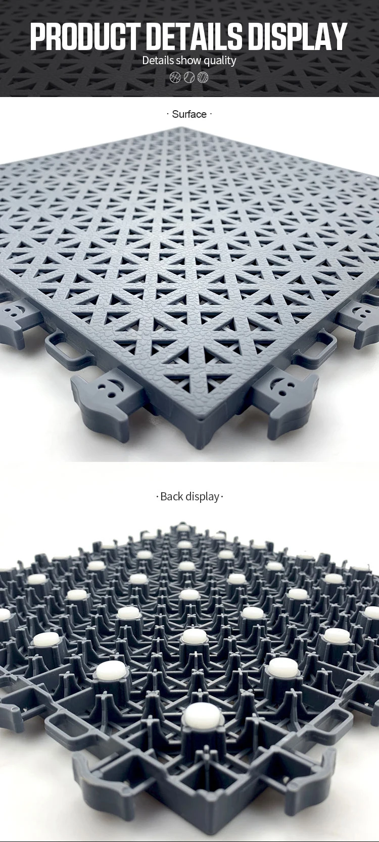 Qtmat Pickleball Court Pp Flooring Portable Anti-slip Tiles Basketball ...