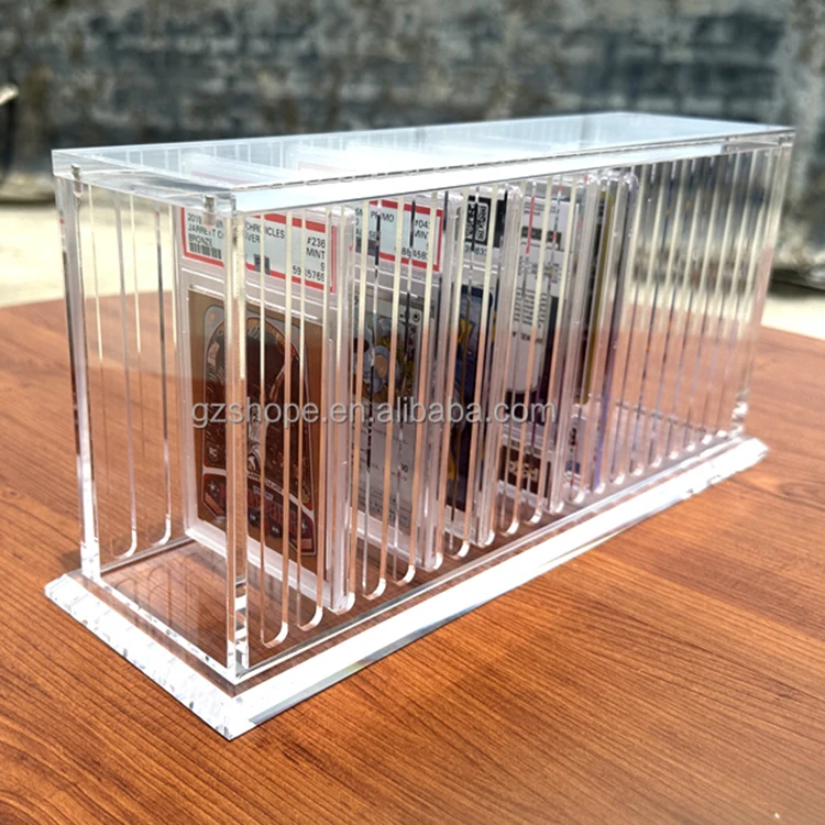 Shp Custom Acrylic 20 Slot Psa Graded Card Storage Box Protectors ...