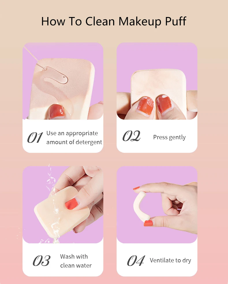 Lameila Makeup Powder Puffs - Soft, Colorful, and Latex Free