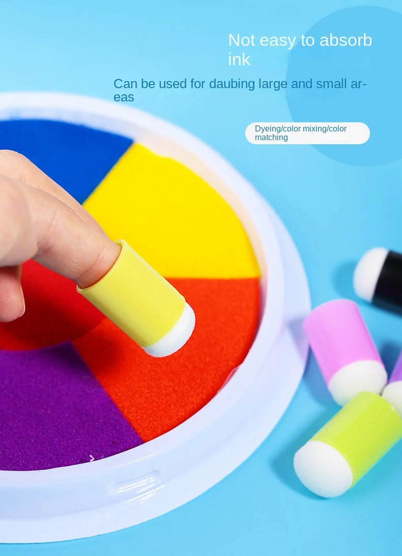 Children's Graffiti Finger Sponge Drawing Tool Finger Set Sponge ...