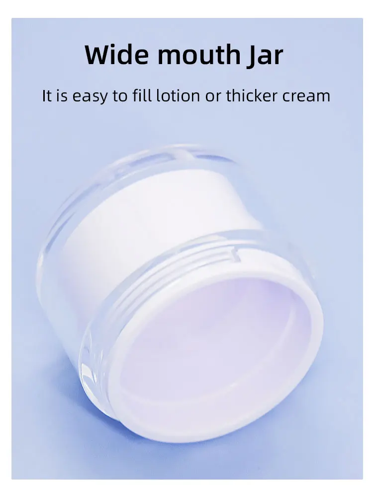 UKPACK 50g Refillable PP Airless Jar 15ml 30ml 50ml PCR Airless Cream Jar for Facial Moisturizer ...