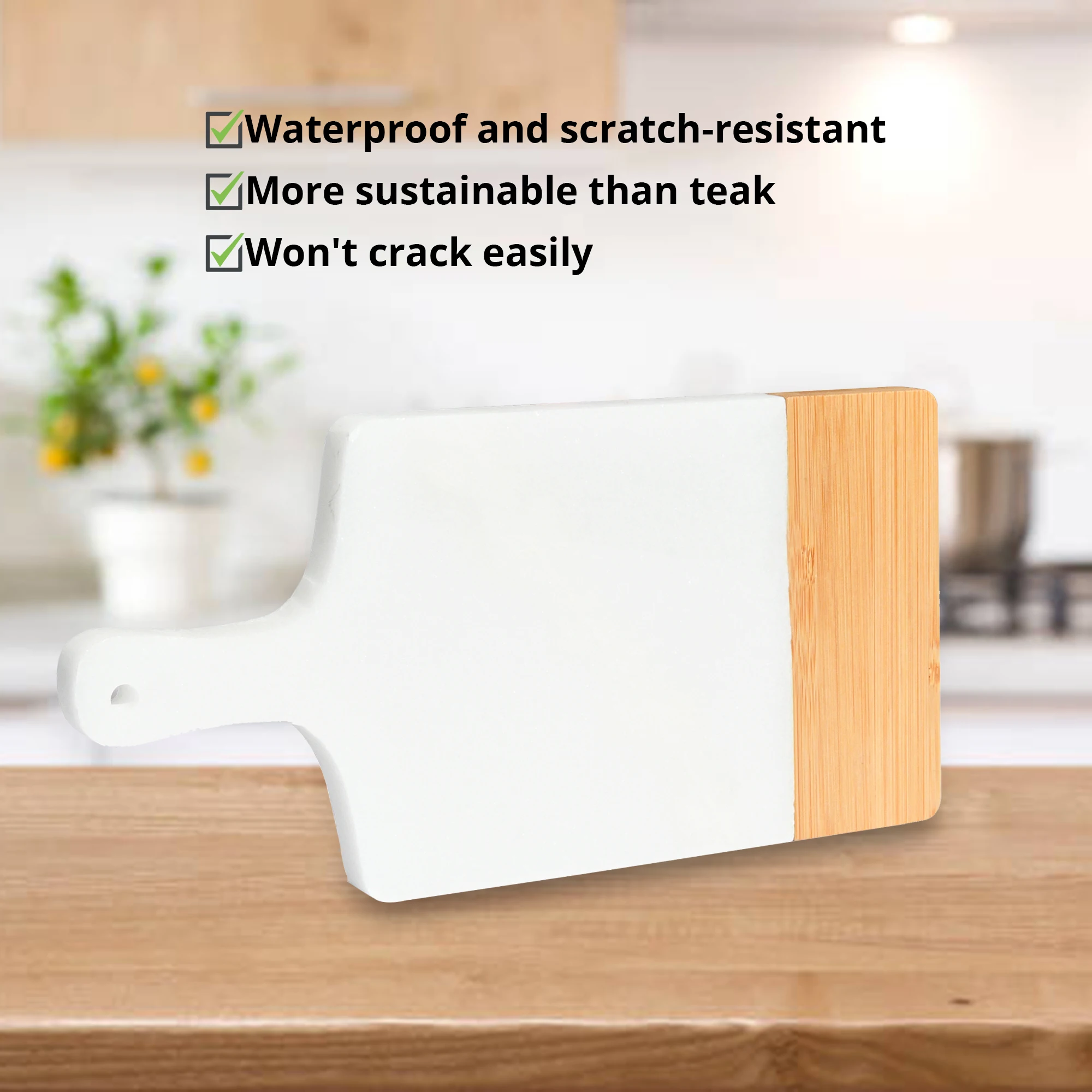 Acacia Wood And Marble Cheese Board Cutting Board Charcuterie Boards ...