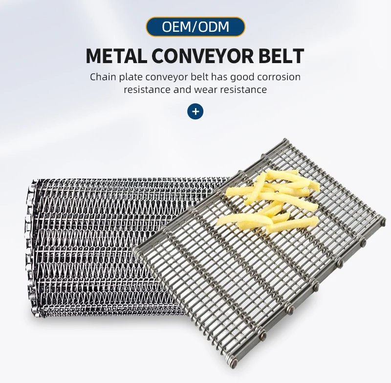 Stainless Steel Chain Link Mesh Conveyor Belts for Cooling