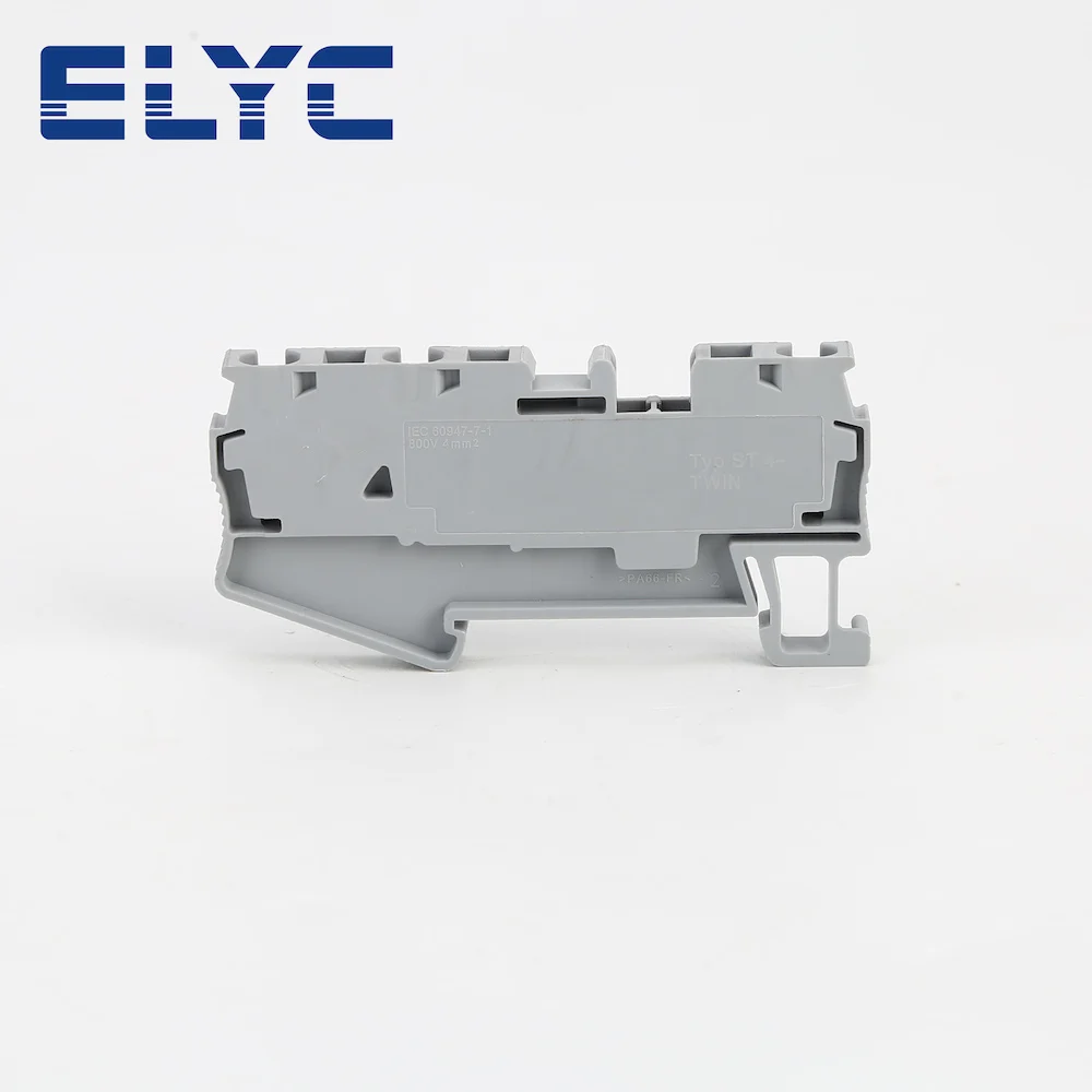 St4-twin Din Rail Connector Spring-cage 3 Contact 4 Mm 12awg Electric ...