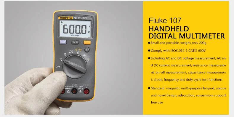 FLUKE 17B Plus Professional Digital Multimeter Polymeter Tester ...