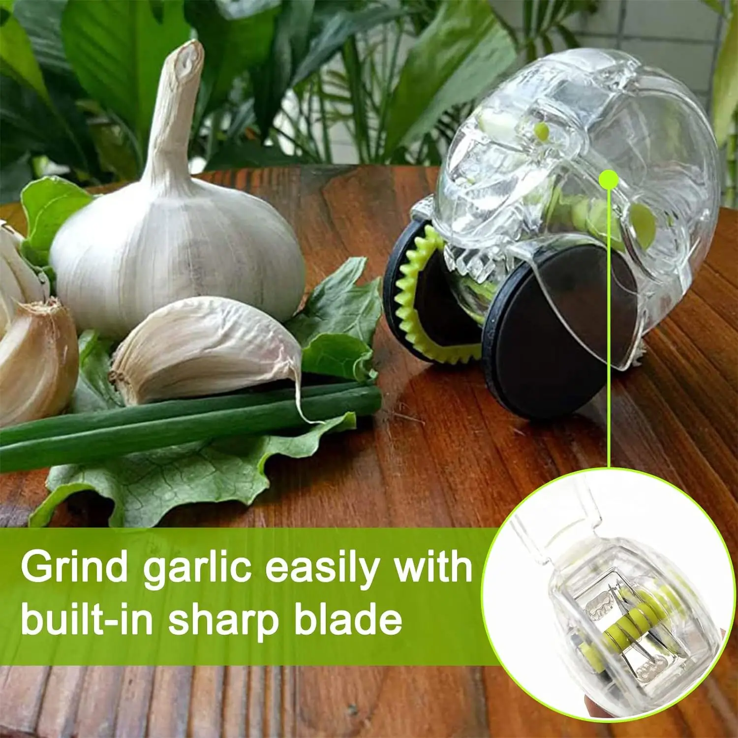 Besafe Creative Kitchen Gadget Plastic Mini Manual Rolling Garlic Hand ...