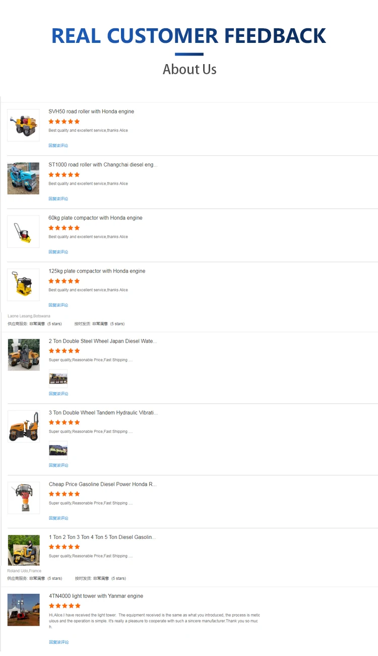 High Efficiency Walk Behind Roller Compactor for Roads