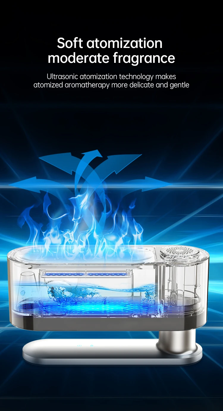 Morden Desktop Usb 120ml Humidificador Essential Oil Mini Flame ...