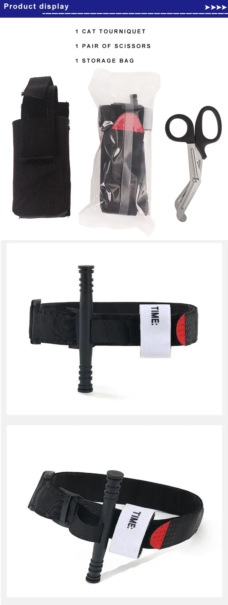 Custom Nylon Disposable Tactical Emergency Tourniquet Scissors First ...