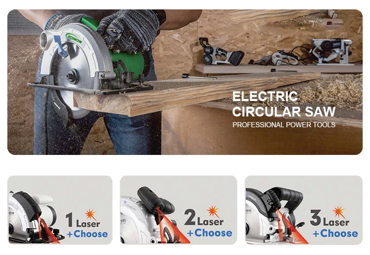 800W Professional Corded Electric Circular Saw - Wood Cutting Power Tool