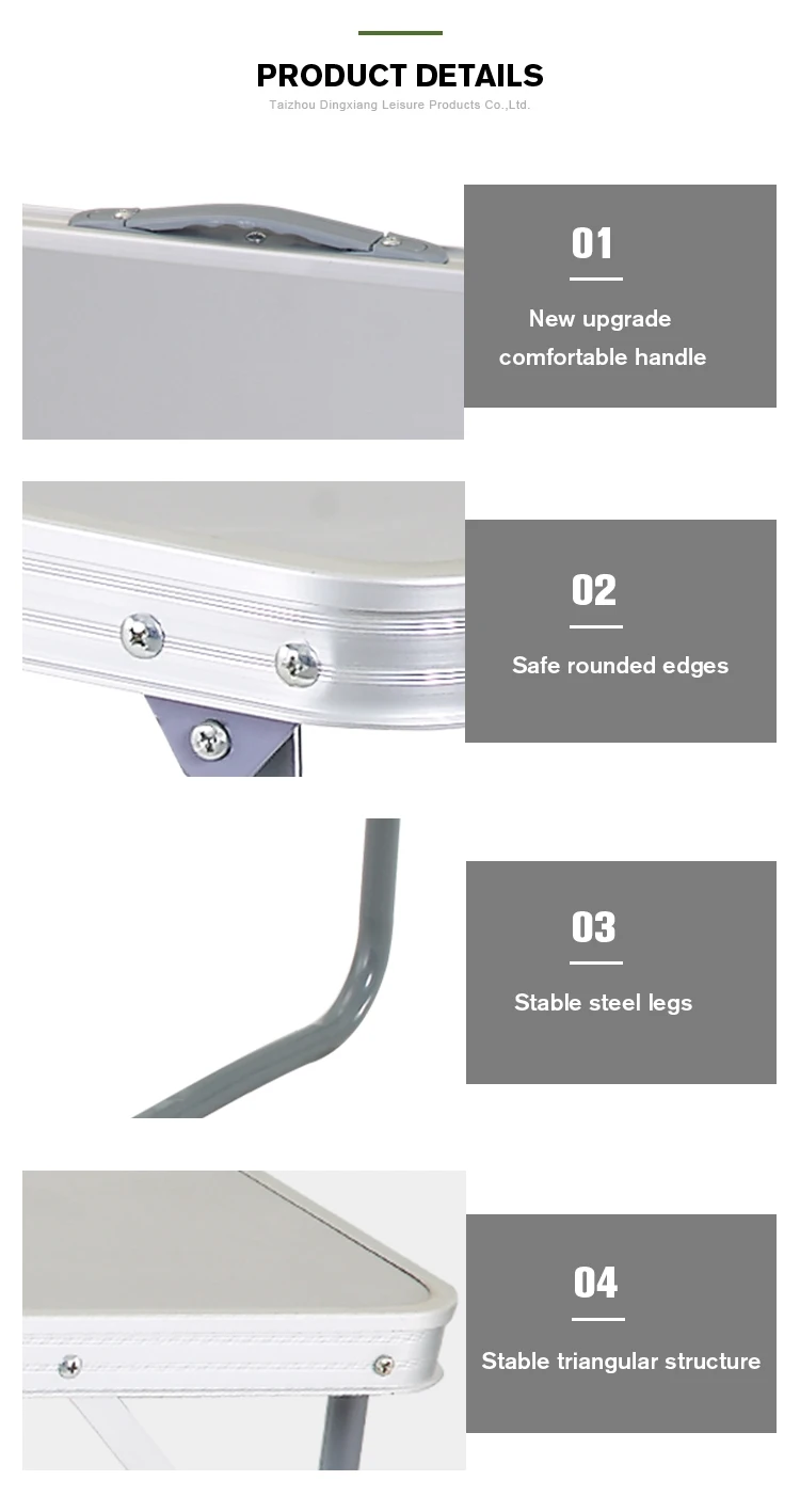 Caravan Aluminum Alloy MDF Portable Small Folding Table