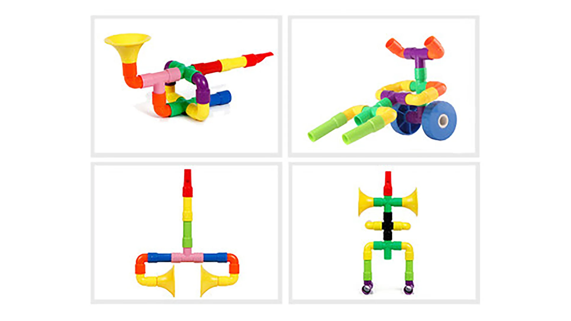 Children Pipe Building Blocks Educational Intelligence Block Toys Set ...