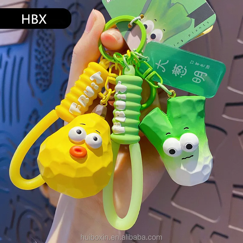 New Creative Gift Cartoon Keyring Key Chains Bag Pendant Vegetable ...