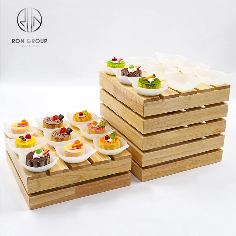 Hot Sale Wooden Buffet Elevations Risers Buffet Food Display Rack ...