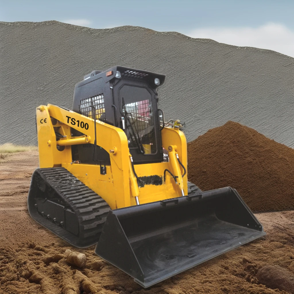 Crawler Skid Loader TS100 Track Skid Loader with 100hp Engine Loading ...