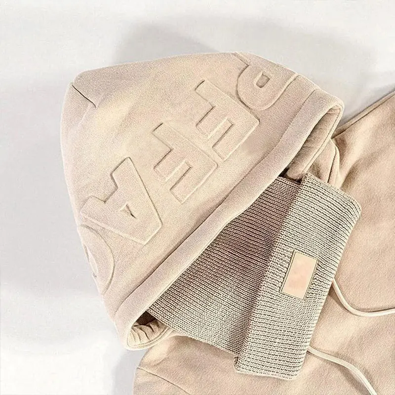 Premium High Quality Embossed Logo Sweaters Sweatshirt Custom Oversized ...