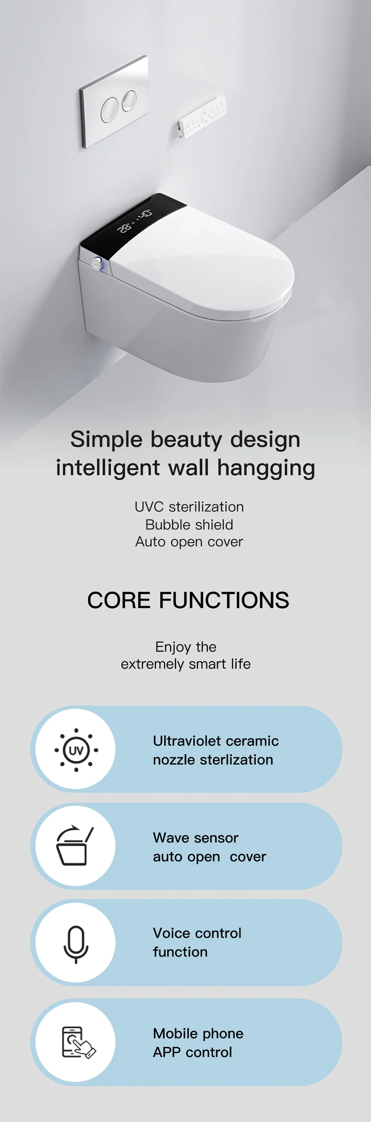 Smart Toilet - Intelligent Wc Commode with Remote Control