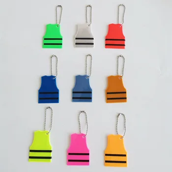 Yellow Bag Tags Vest Shirt Shape Charms Reflector Soft Pvc Reflective ...