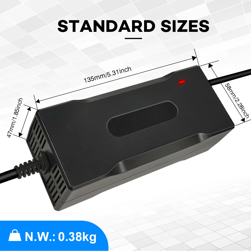 42v/3a Smart Charger For 36v Li-ion Battery Pack,Ac100-240v - Buy ...