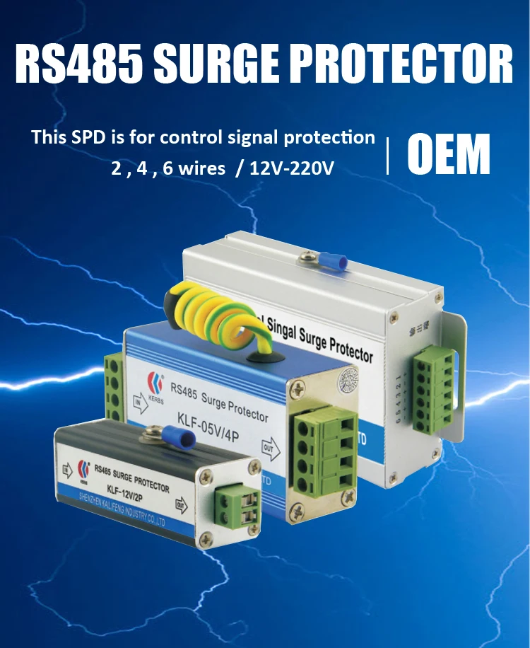 Control Signal SPD 5V RS485 4 Wires Surge Protection