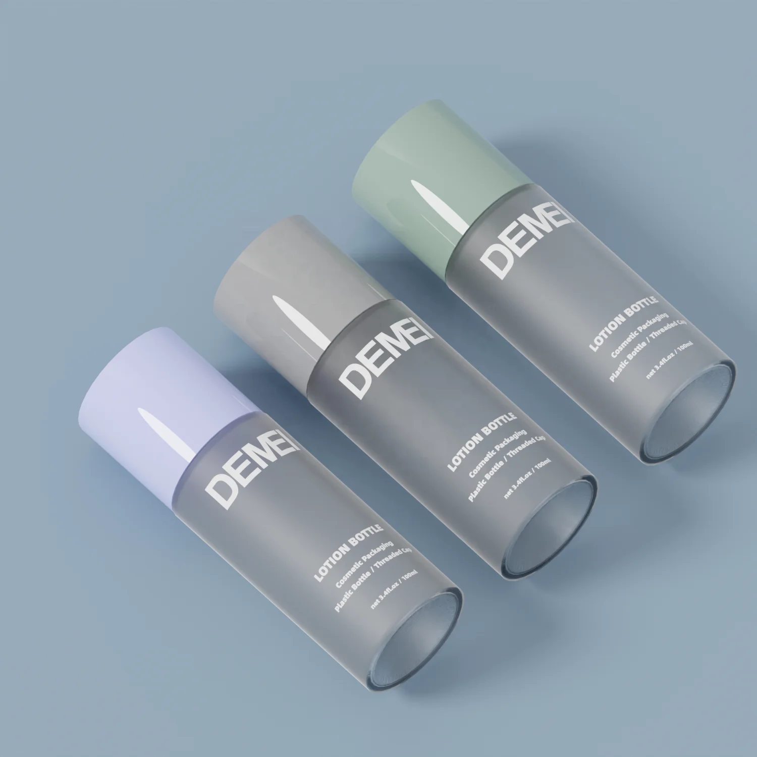 100ml custom cylinder PET plastic toner bottle with screw cap| Alibaba.com