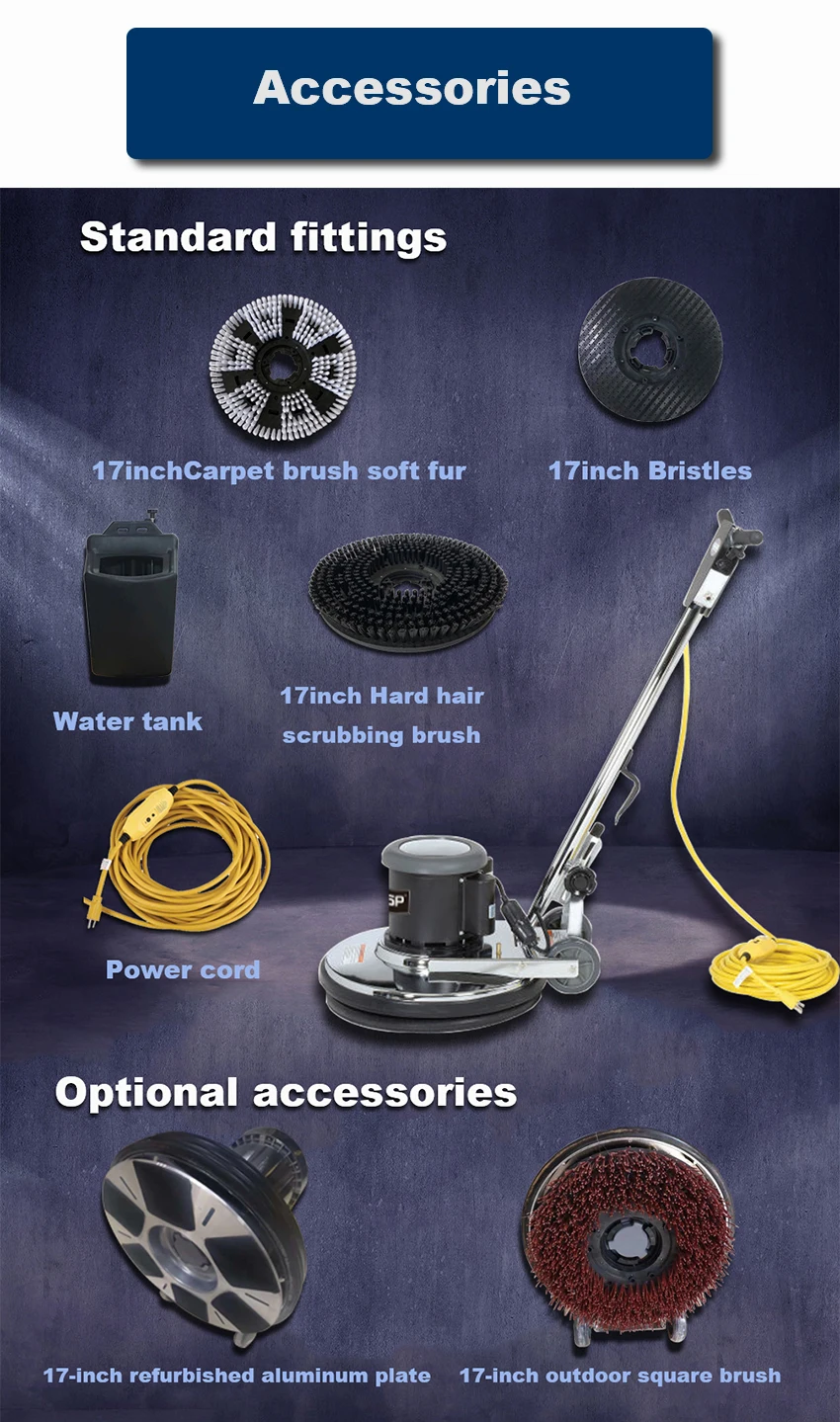 Pavement Cleaning Machine Power Spin Scrubber Tile Cleaner