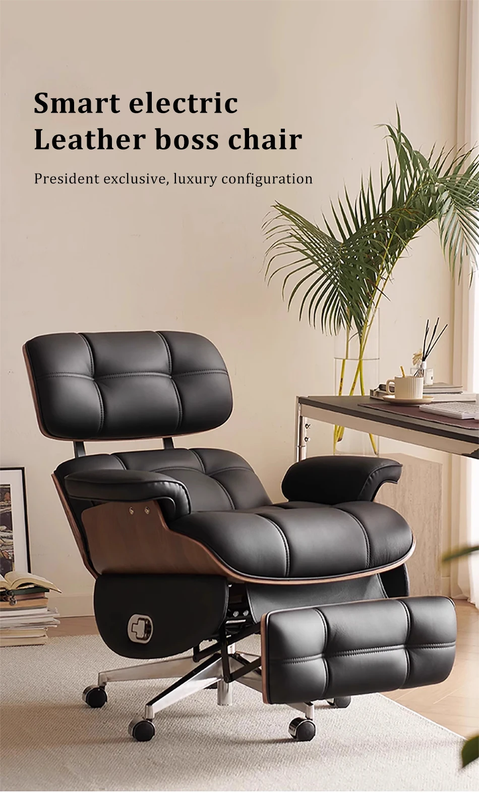 Ergonomic Mesh Office Chair - Luxury Electric Recliner