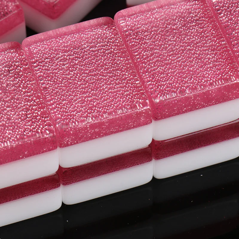 Hand Carved Mahjong Set - Golden Crystal Mahjong Tiles