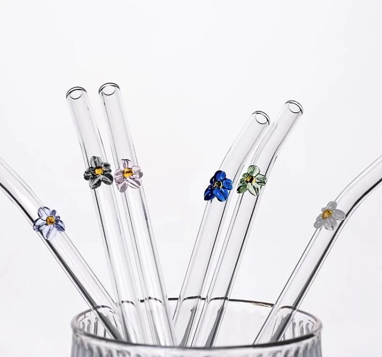 Reusable Butterfly Glass Straws - High Temperature Resistance