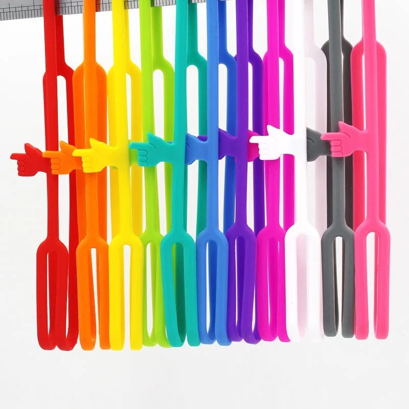 Fashion Silicone Finger Point Bookmarks Funny Book Marker For Students ...