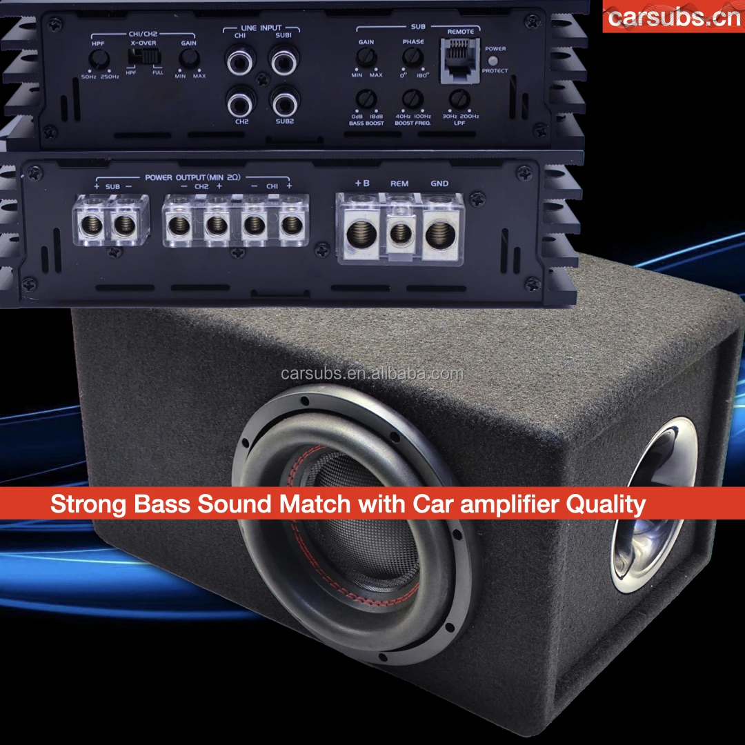 Car Passive Tube Subwoofer Box Enclosure 8 Inch for TOYOTA GMC FORD VW ...