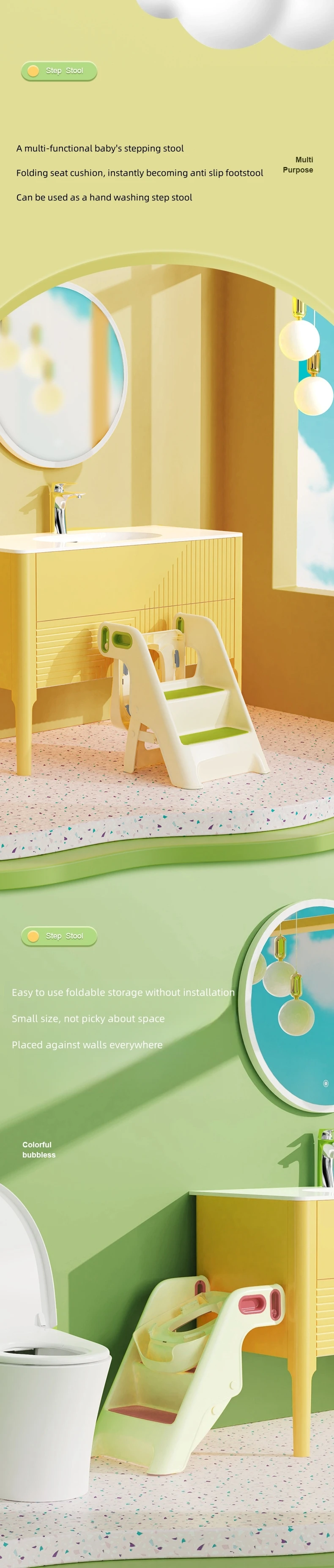 Home Baby Toilet Ladder Toilet Assist Frame Foldable And Adjustable ...